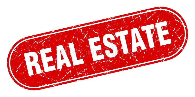 Real Estate Sign. Real Estate Grunge Stamp Stock Vector - Illustration ...