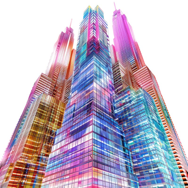 Real Estate Sky Scrapper on Transparent Background - Ai Generated Stock ...