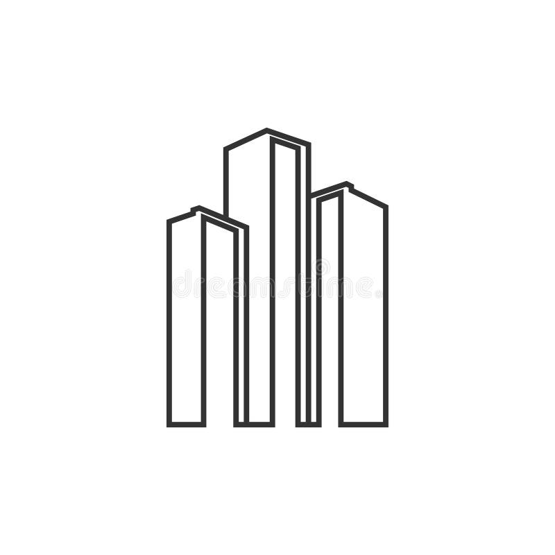 Real Estate Skyscraper Graphic Design Template Stock Vector ...