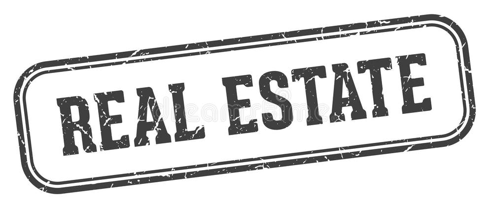 Real Estate Stamp. Real Estate Rectangular Stamp on White Background ...