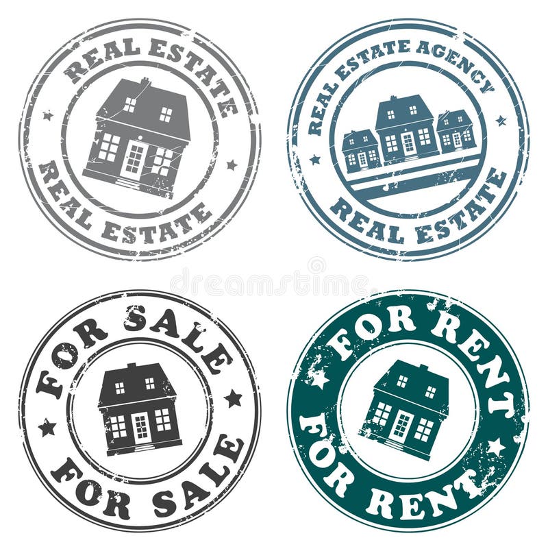 Real estate stamps stock vector. Illustration of inspection - 25289431