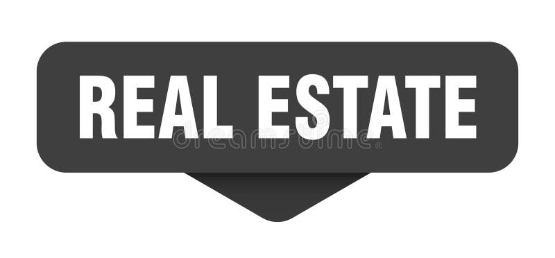 Real Estate Sticker. Real Estate Sign on Transparent Background Stock ...