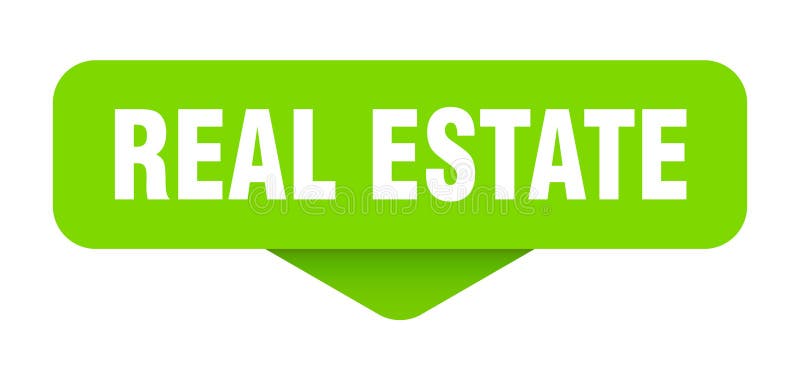 Real Estate Sticker. Real Estate Sign on Transparent Background Stock ...