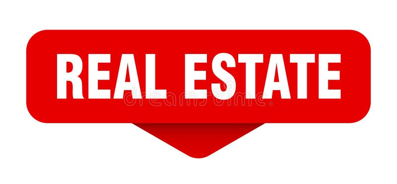 Real Estate Sticker. Real Estate Sign on Transparent Background Stock ...