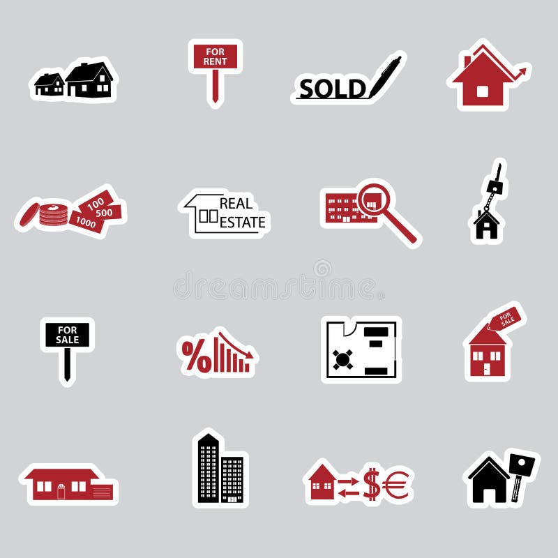 Set Stickers Property Value, Real Estate Appraisal Theme. Tiny ...