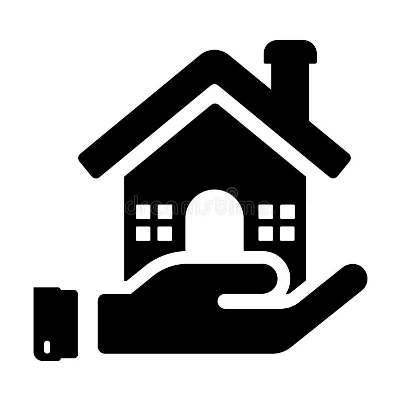 Real Estate Support Icon in Flat Style Stock Vector - Illustration of ...