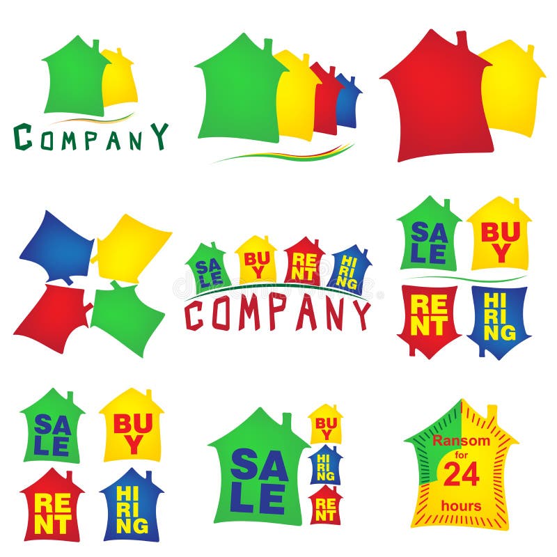 Real Estate Symbols for Design Stock Illustration - Illustration of ...