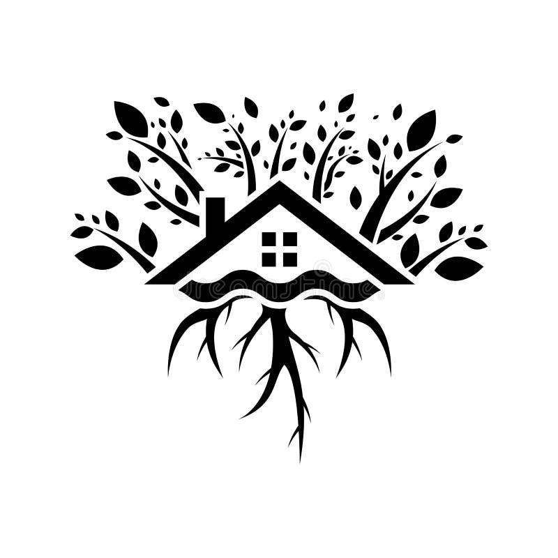 Real estate with tree stock vector. Illustration of abstract - 231901762