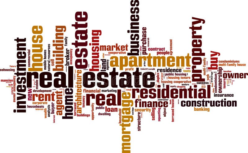 Real estate word cloud stock vector. Illustration of house - 270915297
