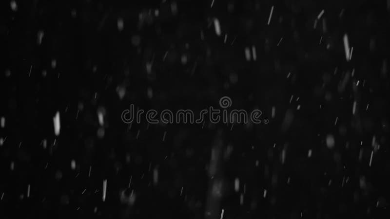 Real Falling Snow on a Black Background Stock Footage - Video of ...