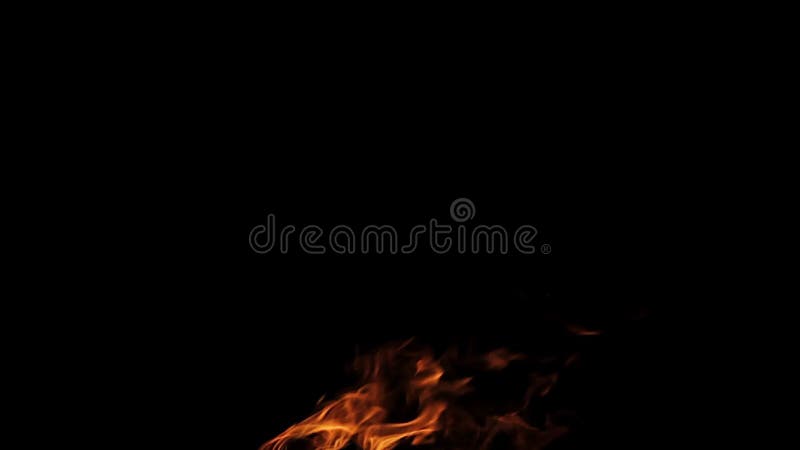 Real Fire Isolated on Black Background Stock Footage - Video of blazing ...