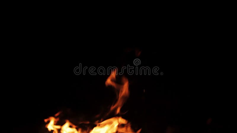 Real Fire Isolated on Black Background Stock Footage - Video of blazing ...