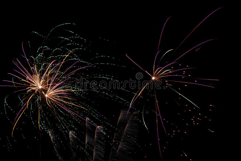 Abstract Colorful Fireworks Background Stock Photo - Image of longterm ...