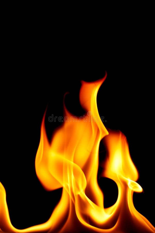 Real flame - fire. stock image. Image of flammable, yellow - 115865459