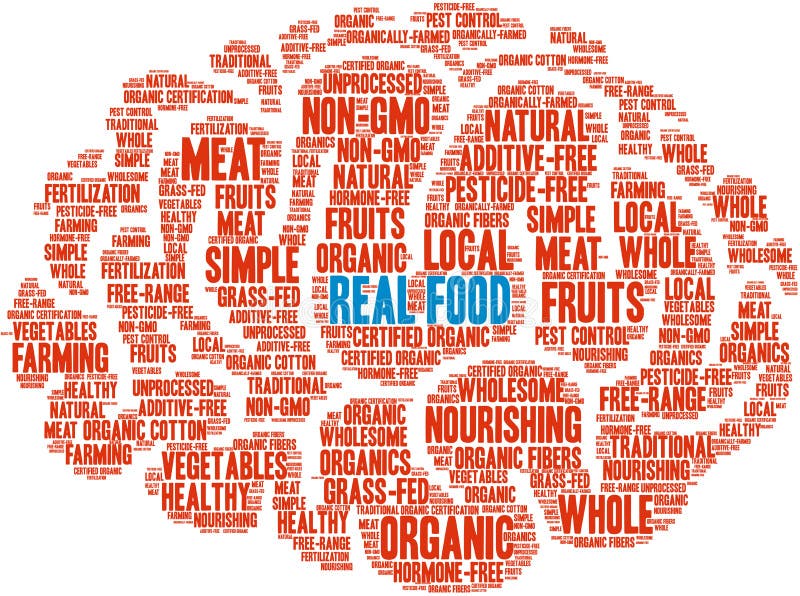 Real Food Word Cloud stock vector. Illustration of wholesome - 146648311