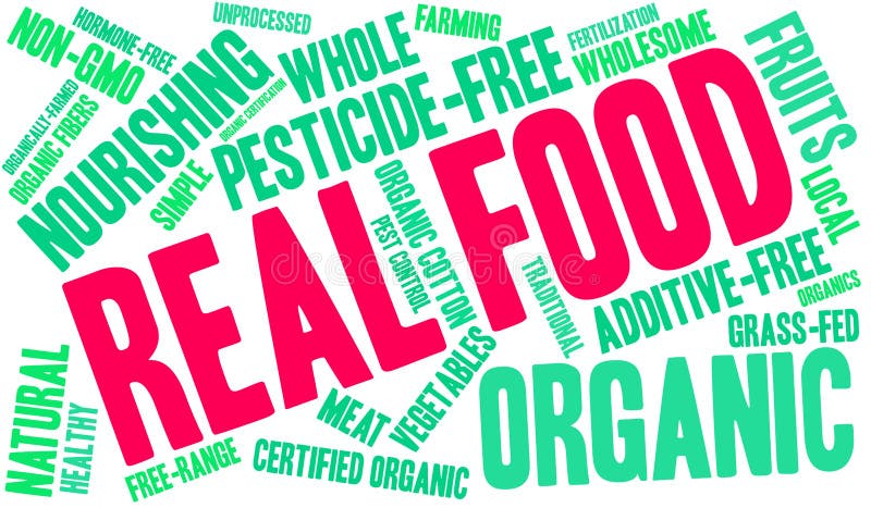 Real Food Word Cloud stock vector. Illustration of fruits - 146648355