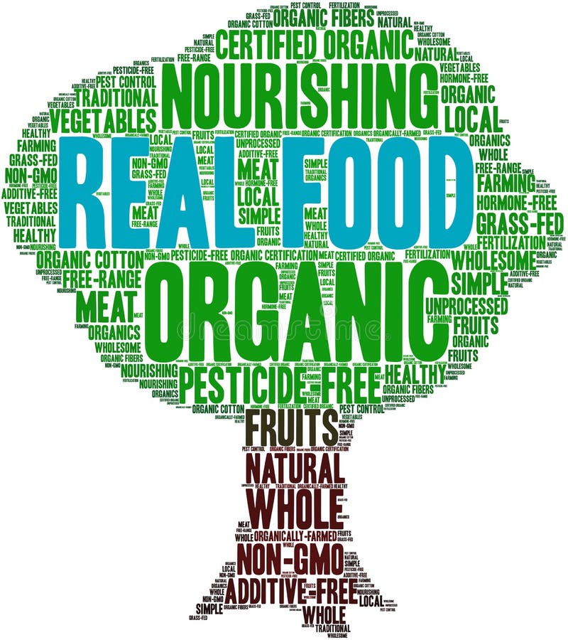Real Food Word Cloud stock vector. Illustration of local - 146648449