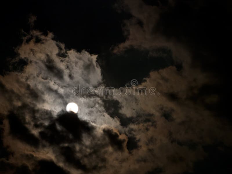 Real Full Moon Night Sky Background - Halloween Stock Photo - Image of ...