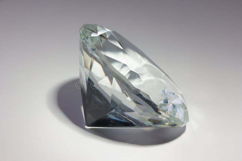 Real Glas Objects with Shadows Formed As Diamond on White Table Stock ...