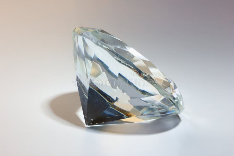 Real Glas Objects with Shadows Formed As Diamond on White Table Stock ...