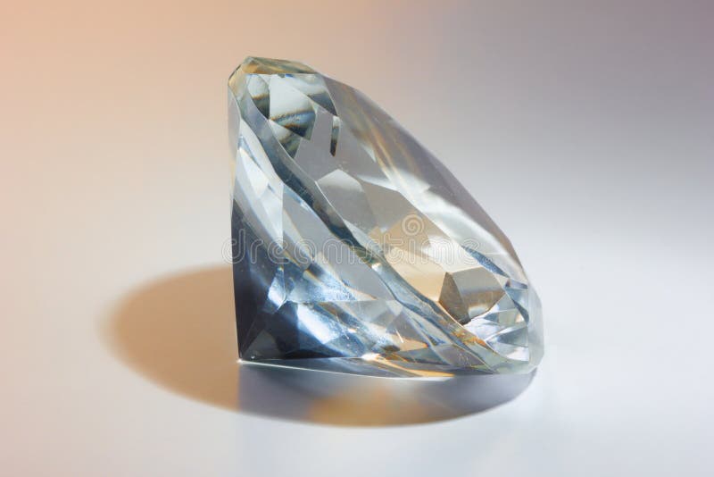 Real Glas Objects with Shadows Formed As Diamond on White Table Stock ...