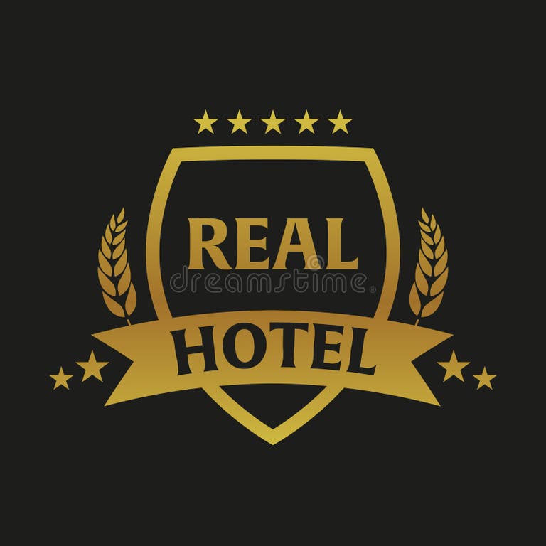 Real Hotel Logo and Emblem. Vector Logo Illustration. Stock ...