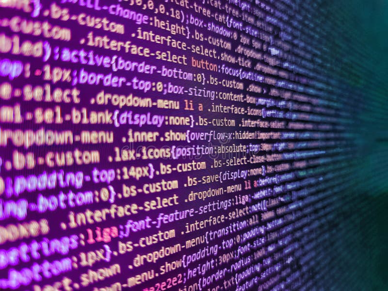Real Html Code Developing Screen. Writing Program Code on Computer ... Real Html Code Developing Screen. Writing Program Code on Computer ...