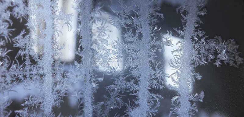 Real Snowflake Frosted on Windows Stock Photo - Image of frame, hoar ...