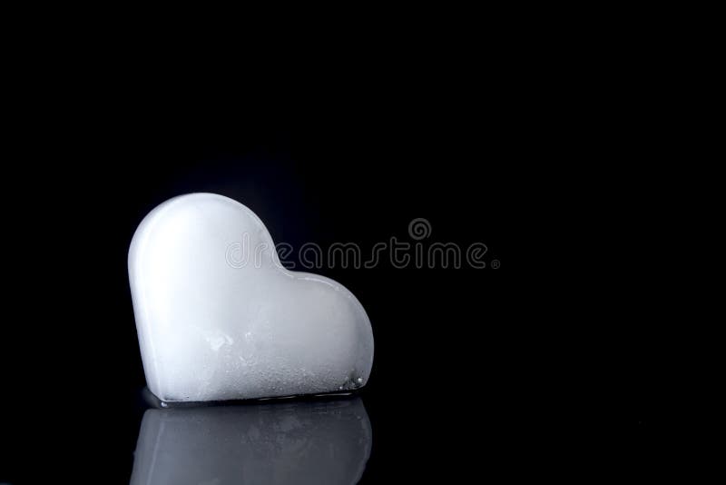 Real Ice Heart on a Dark Surface Stock Photo - Image of dark, drop ...