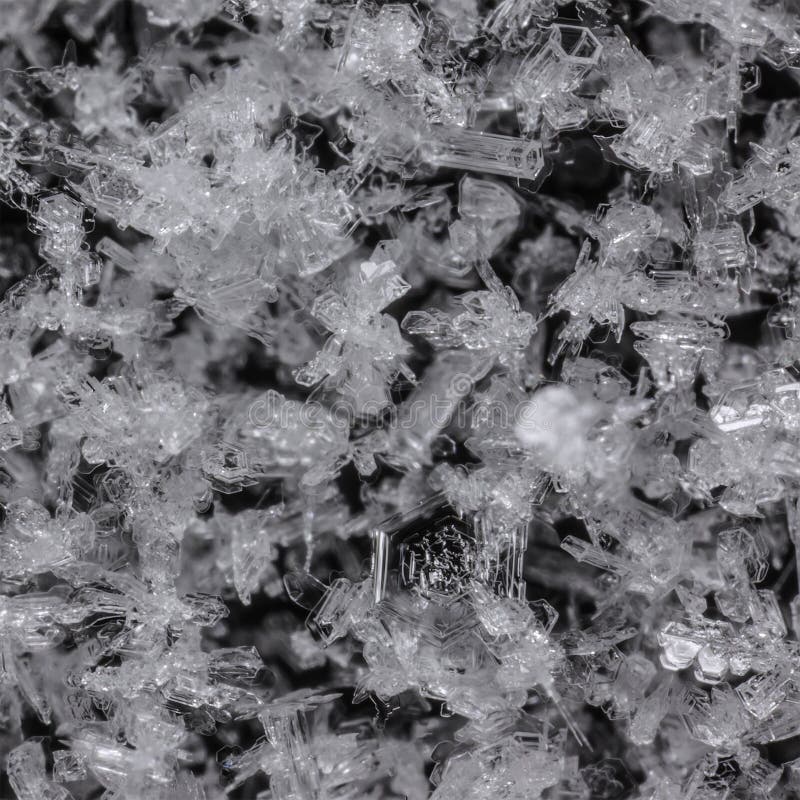 Extreme Magnification - Real Snowflake Compilation on Black Background ...