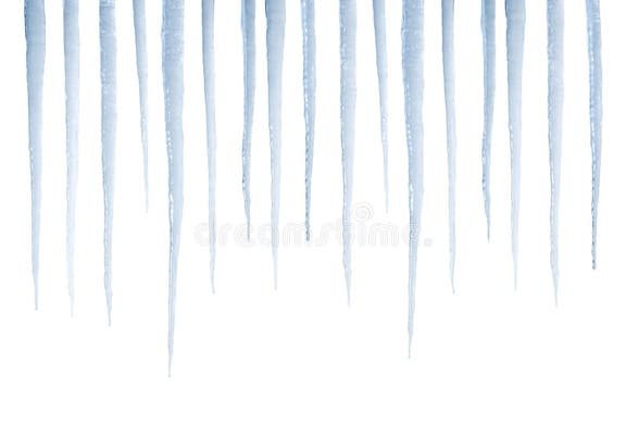 Real Icicles Isolated on White Stock Photo - Image of winter, isolated ...