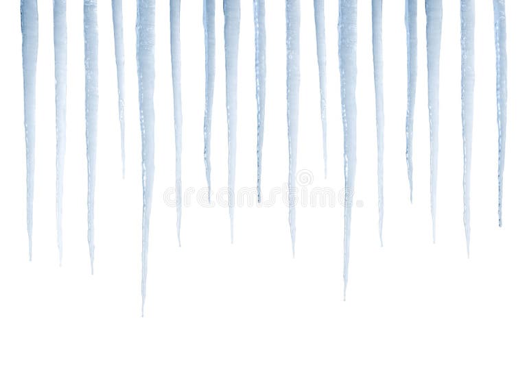 Real Icicles Isolated on White Stock Photo - Image of winter, isolated ...
