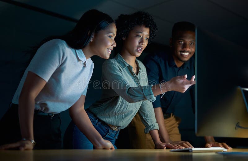 Real Ideas Get Real Results. a Group of Young Businesspeople Using a ...