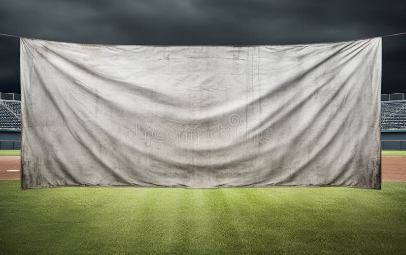 Real Image Baseball Field Tarps on White Stock Photo - Image of storage ...