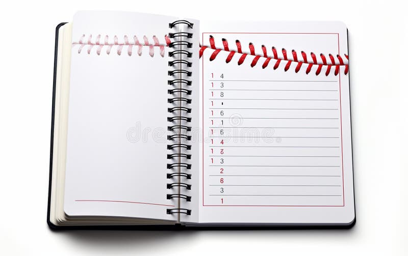 Real Image Baseball Scorebook Against White Stock Illustration ...