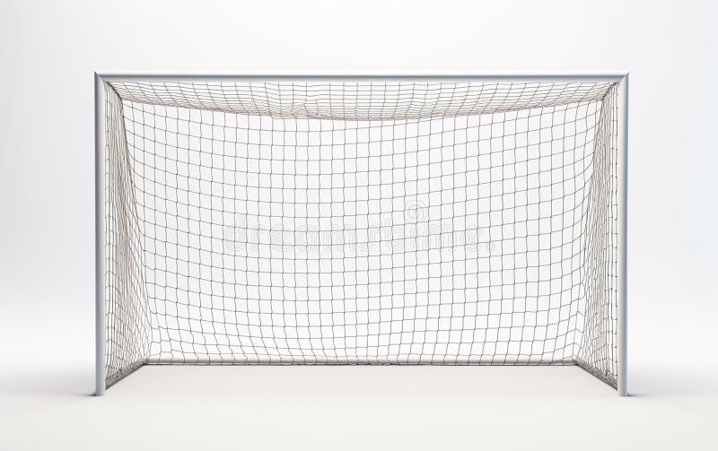 Real Image Goal Net Against White Stock Photo - Image of hobby, sports ...