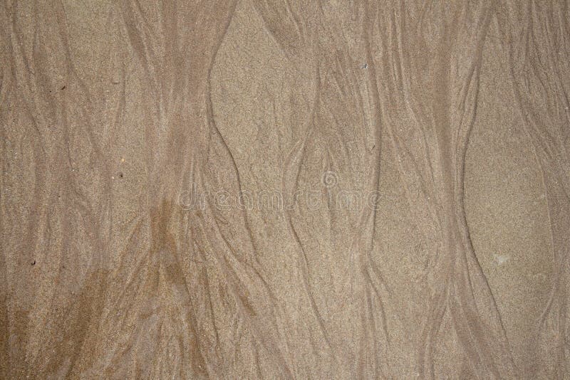 Real Image of Wet Sand on the Beach with Texture of Water. Stock Image ...