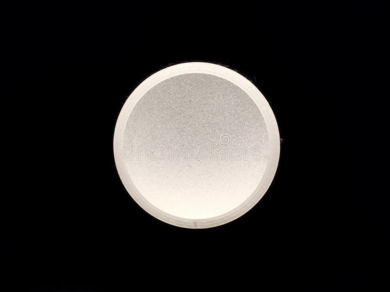 Concave Round Plain White Button on Black Background Stock Photo ...