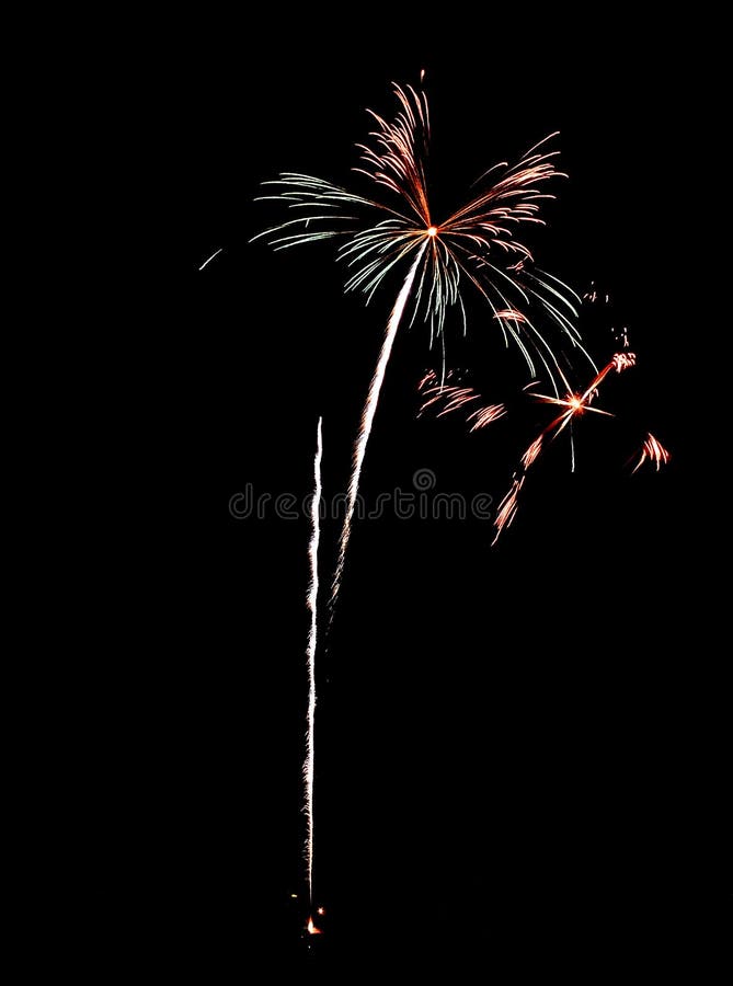 Real Isolated Fireworks, Flowers Pattern Stock Image - Image of explode ...