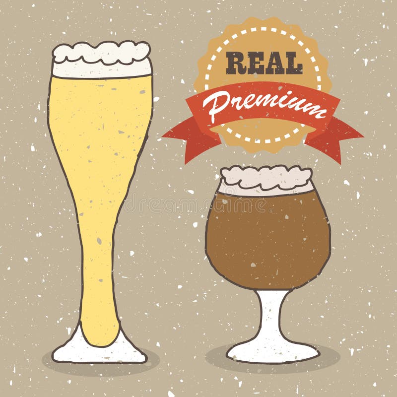 Real Lager and Ale stock vector. Illustration of grunge - 33023027