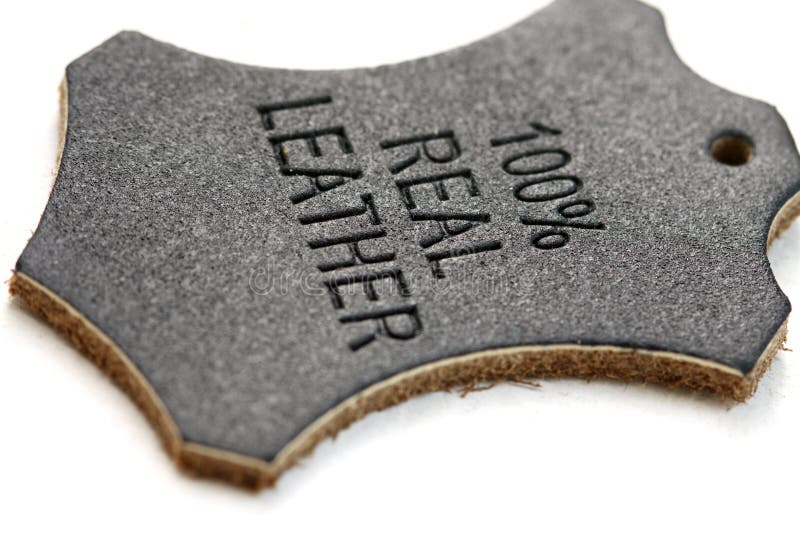 Real leather label stock photo. Image of rough, sign - 23575666