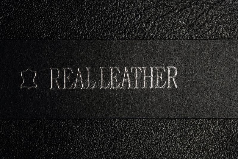 100 Real Leather stock photo. Image of leather, badge - 41925752