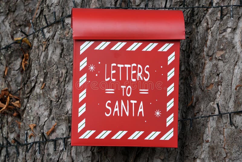 Real Letters To Santa Mailbox Stock Illustration - Illustration of real ...