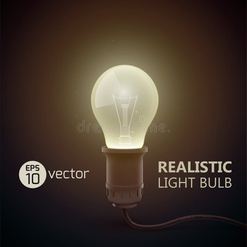 Real Light Bulb Composition Stock Vector - Illustration of advertising ...