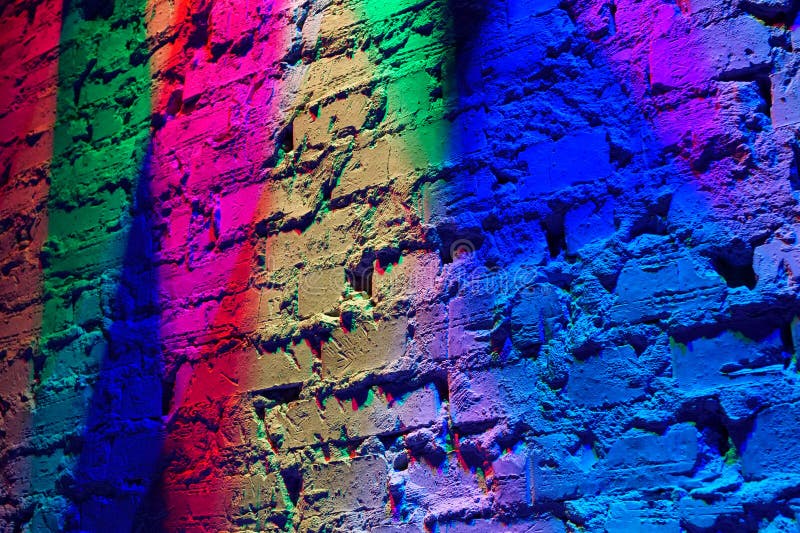 Real Lighting from Lamps of Different Colors. Play of Colors, Light and ...