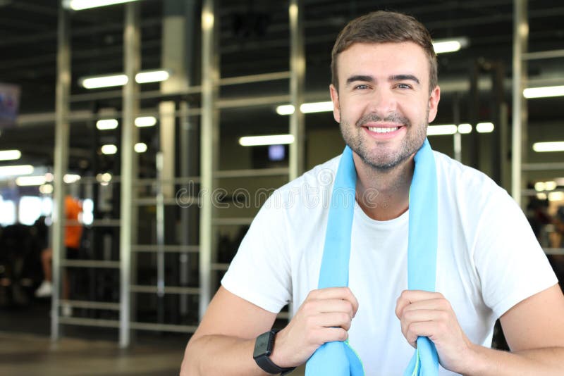 Real Looking Man during Training Stock Image - Image of lifting ...