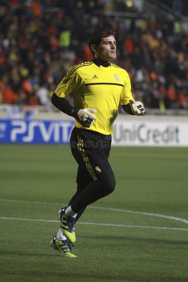 Spanish Goalkeeper of Real Madrid Iker Casillas in Action Editorial ...