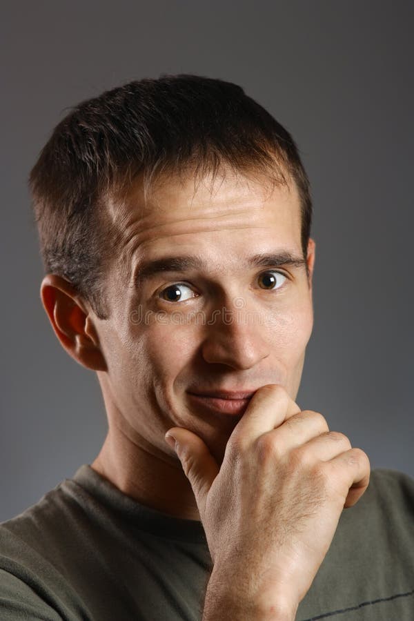 Portrait of a real man stock image. Image of studio, close - 22574155