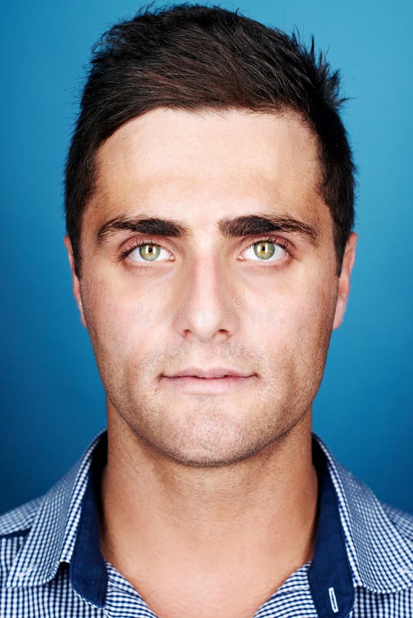 Real man face stock image. Image of masculine, serious - 33714207