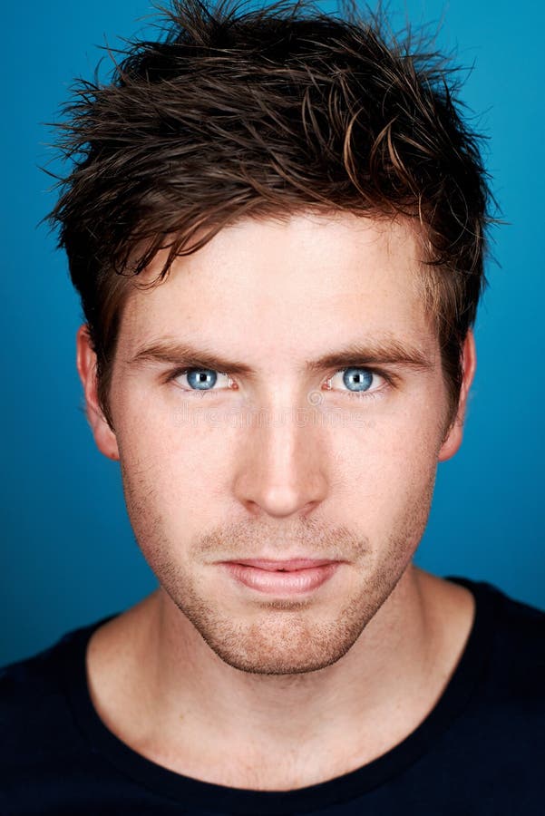 Real man face stock image. Image of masculine, serious - 33714207